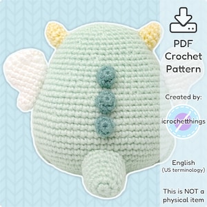 PATTERN Chubby Baby Dragon Amigurumi Crochet Plush PDF - Etsy