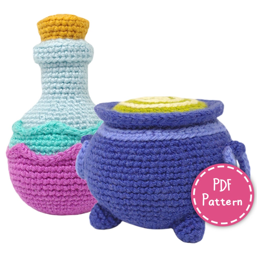 PATTERNS Magic Potion Cauldron Set Amigurumi Crochet Plush - Etsy