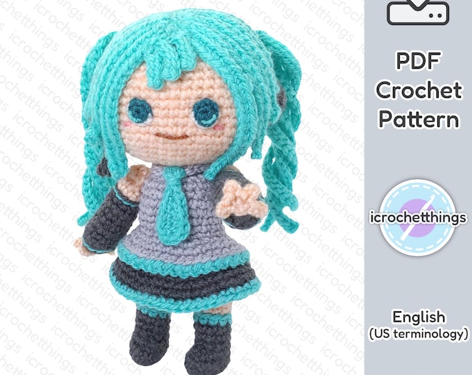 PDF: Hatsune Miku Inspired Amigurumi Doll - Crochet Pattern by ...