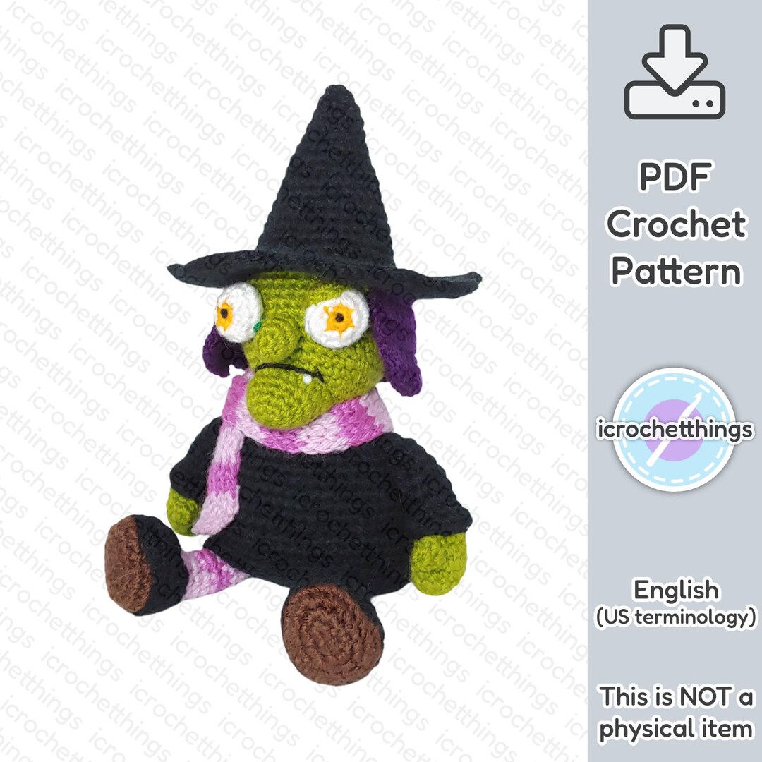 PATTERN Wicked Witch Amigurumi Crochet Plush PDF - Etsy