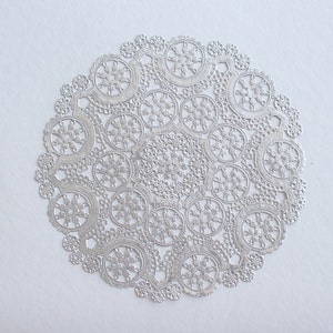 Metallic Silver Doilies - Sample Pack. Includes 12", 10", 8", 6". Foil ...