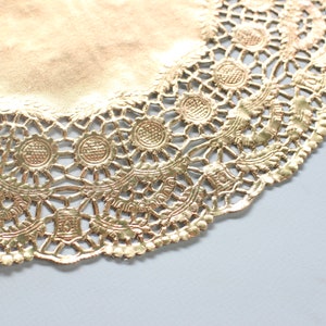 100 Metallic Gold 11.5" Round Doilies. Foil Lace Paper. Use for ...