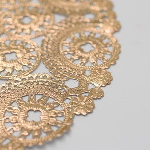 10 Metallic Gold 12" Round Medallion Doilies. Foil Lace Paper. Use for ...