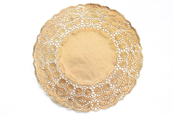 100 Metallic Gold 11.5 Round Doilies. Foil Lace Paper. | Etsy Australia