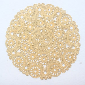 Metallic Gold Doilies - Sample Pack. Includes 12", 10", 6", 5”, 4 ...