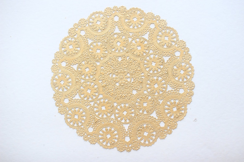 Metallic Gold Doilies Sample Pack. Includes 12 - Etsy UK
