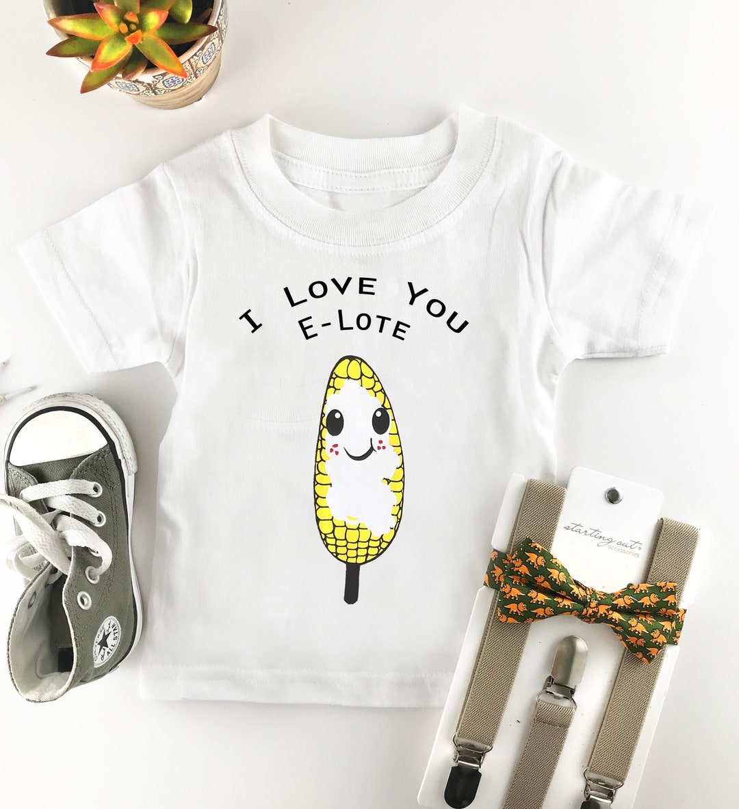 I Love You Elote White T-shirt - Etsy