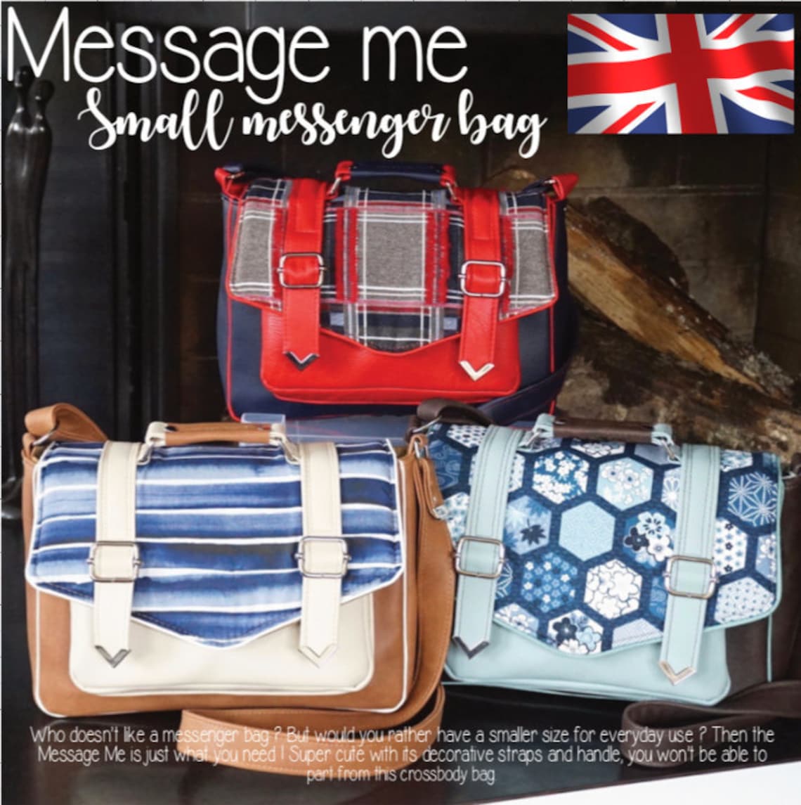 Message Me Small Messenger Bag / Sewing Pattern english - Etsy