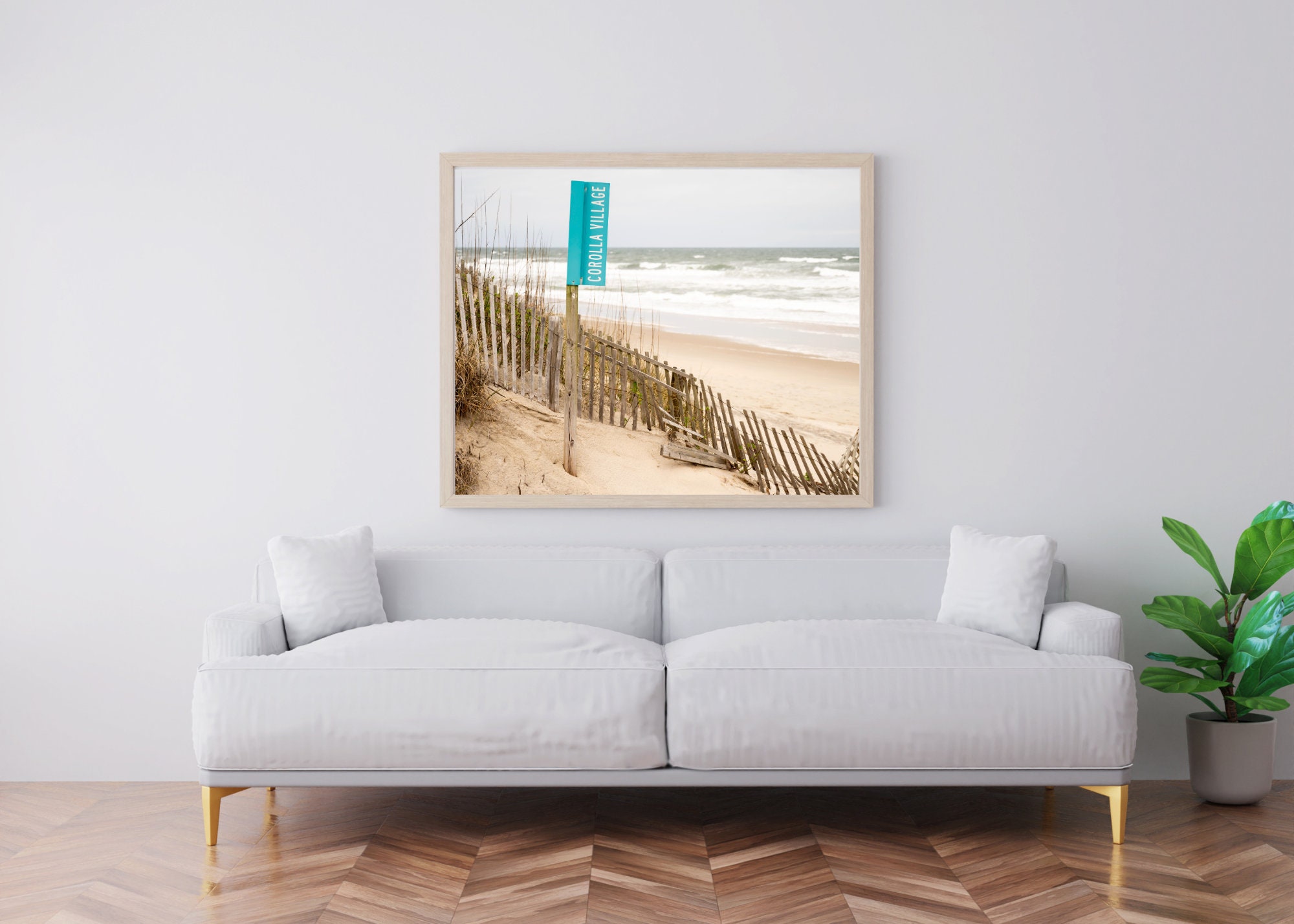 Corolla Village OBX Outer Banks Print, Beach Wall Art, Ocean Print ...