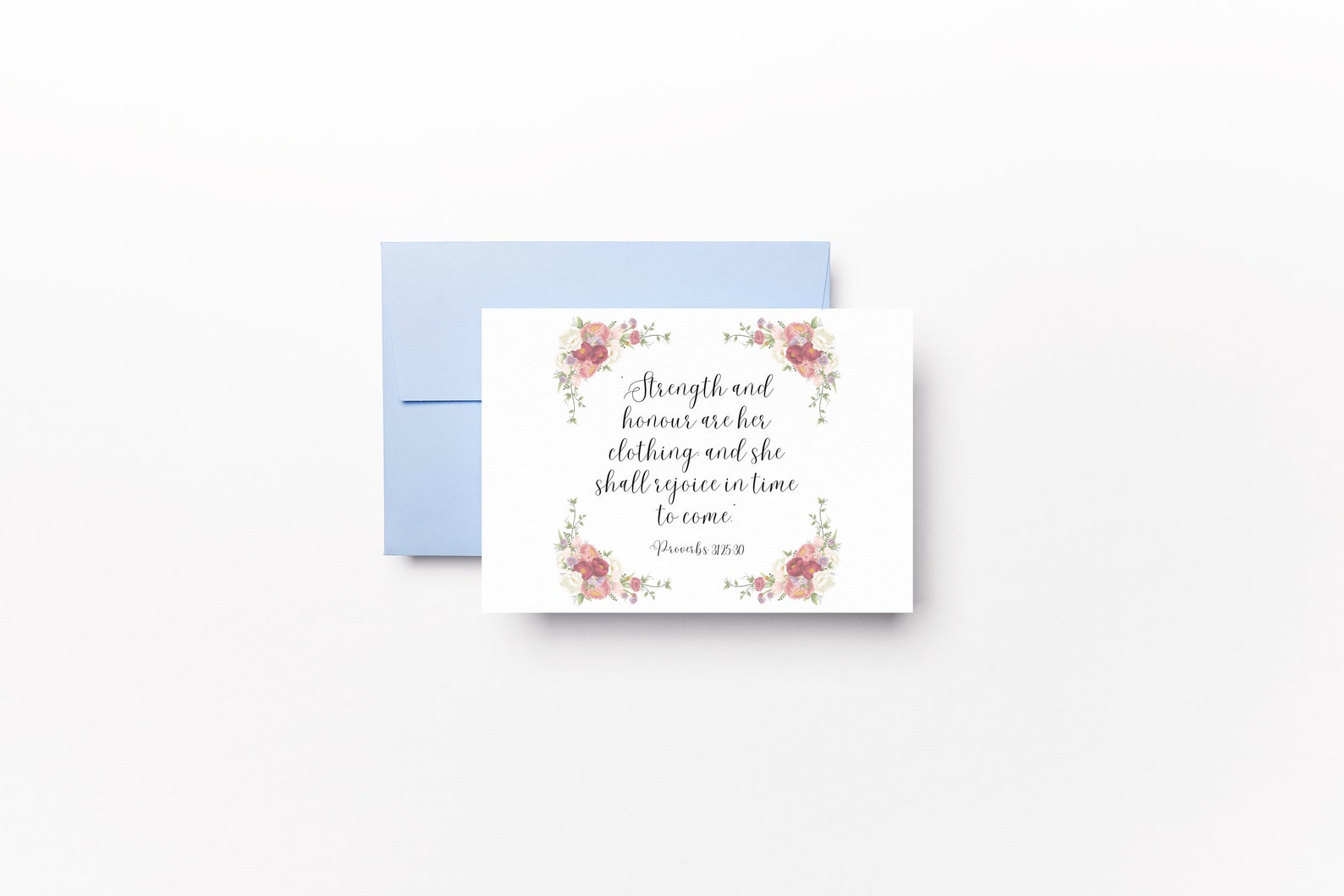Printable Mothers Day Card With Beautiful Scripture, Heartfelt Message ...