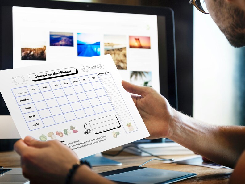 Gluten-free Diet Meal Planner | Weekly Organizer, Shopping List ...