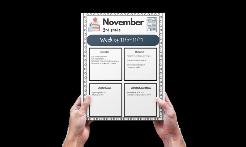 Editable Newsletter Template for Teachers, Weekly Class Update & School ...
