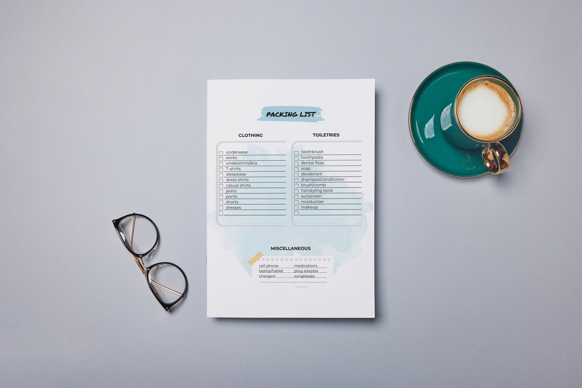 Printable Packing List – Travel Essentials Checklist (PDF) - Etsy