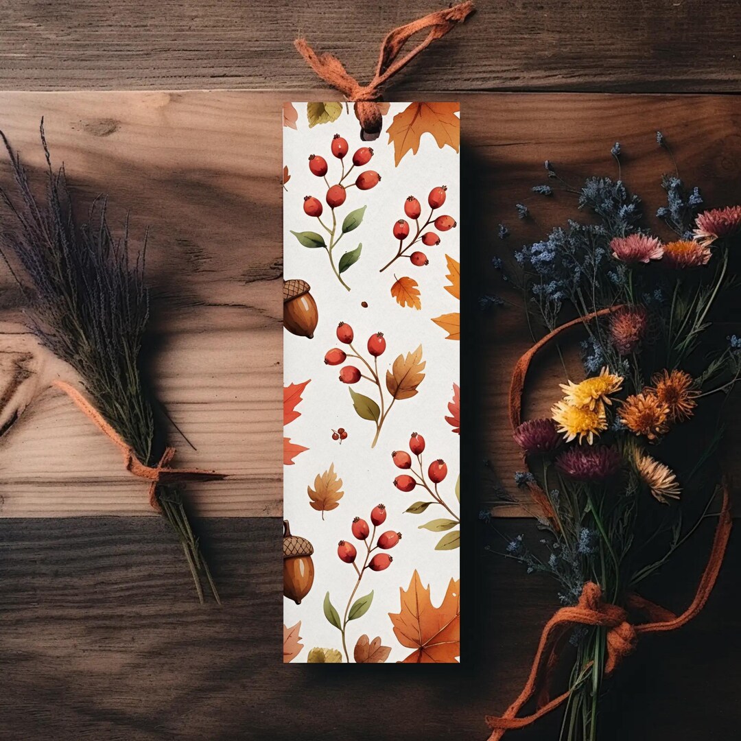 Autumn Bookmark Set, Printable Fall Designs (PDF) - Etsy