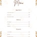 Baroque Menu Template for Weddings & Rehearsal Dinners Editable ...