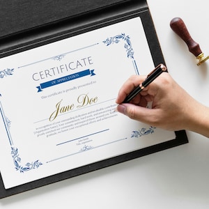 Appreciation Gift, Certificate Template - Editable Canva Digital ...