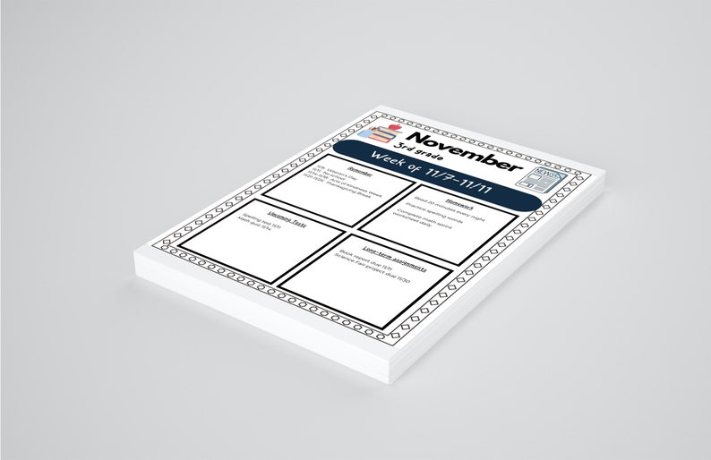 Editable Newsletter Template for Teachers, Weekly Class Update & School ...