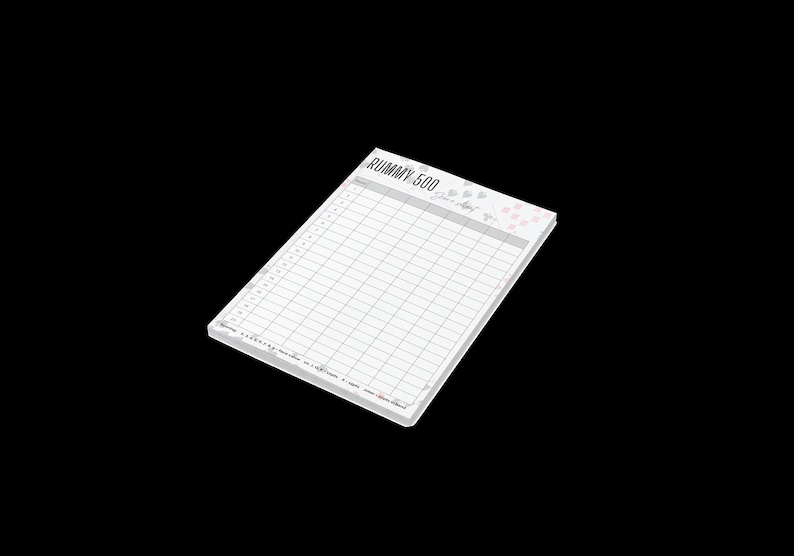 Rummy Score Sheet Printable Rummy 500 Score Card, PDF Download for Easy ...