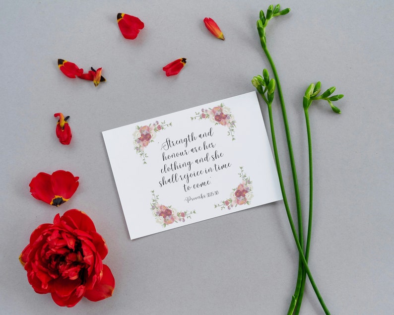 Printable Mothers Day Card With Beautiful Scripture, Heartfelt Message ...