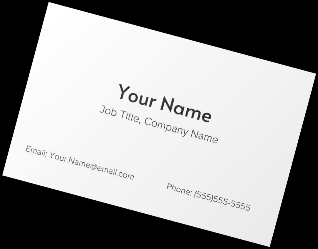 Minimalist Modern Business Card Design Template (digital) - Etsy