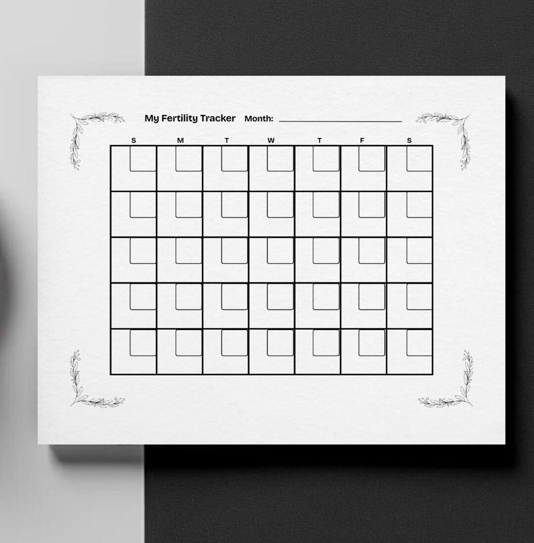 Fertility Tracker Printable – Detailed Ovulation & BBT Chart (PDF ...