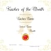 Teacher of the Month Certificate | Editable Teacher Recognition Award ...