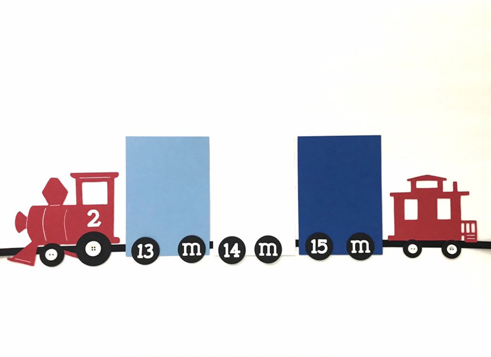 Custom Train Milestone Banner, Month by Month Pictures, Birthday Banner ...