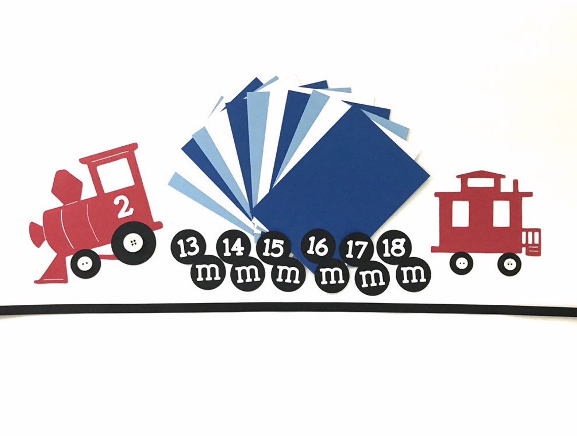 Custom Train Milestone Banner, Month by Month Pictures, Birthday Banner ...