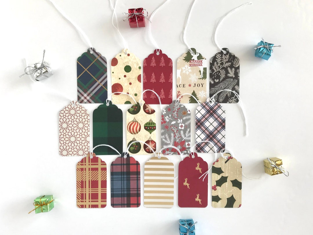 Christmas Paper Gift Tags With String Variety Pack Set of 15 Set 2 - Etsy