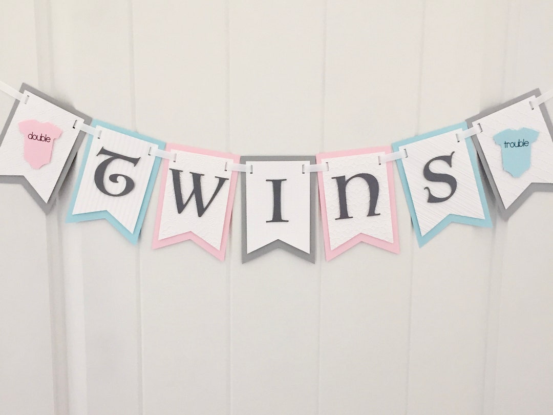 Twins Baby Banner - Baby Shower/nursery Decor - Etsy