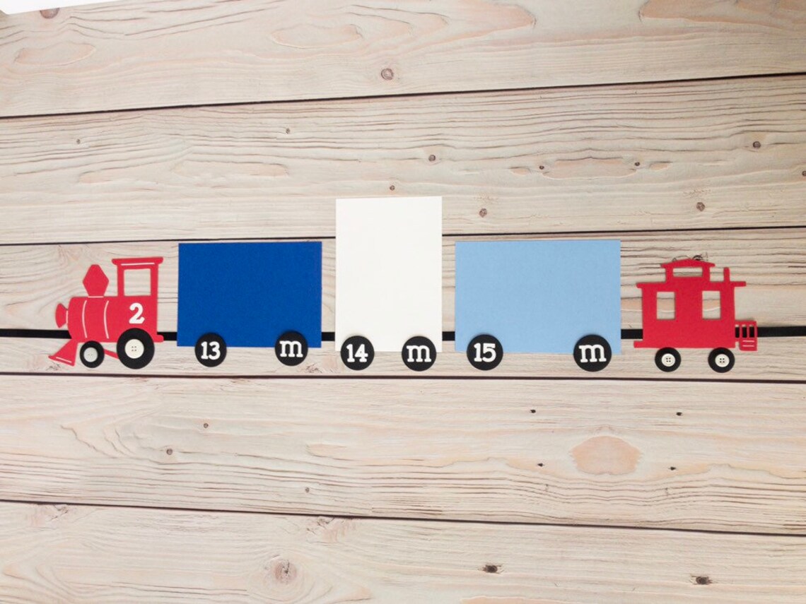 Custom Train Milestone Banner, Month by Month Pictures, Birthday Banner ...