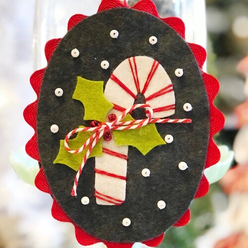 PDF Felt Candy Cane Christmas Ornament Christmas Ornament - Etsy