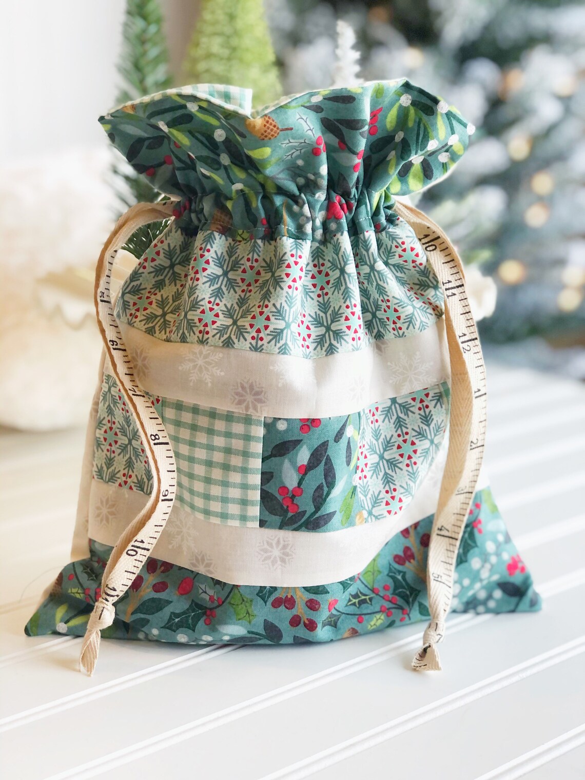 PDF PATTERN for Scrappy Drawstring Bag, Fabric Pouch - Etsy