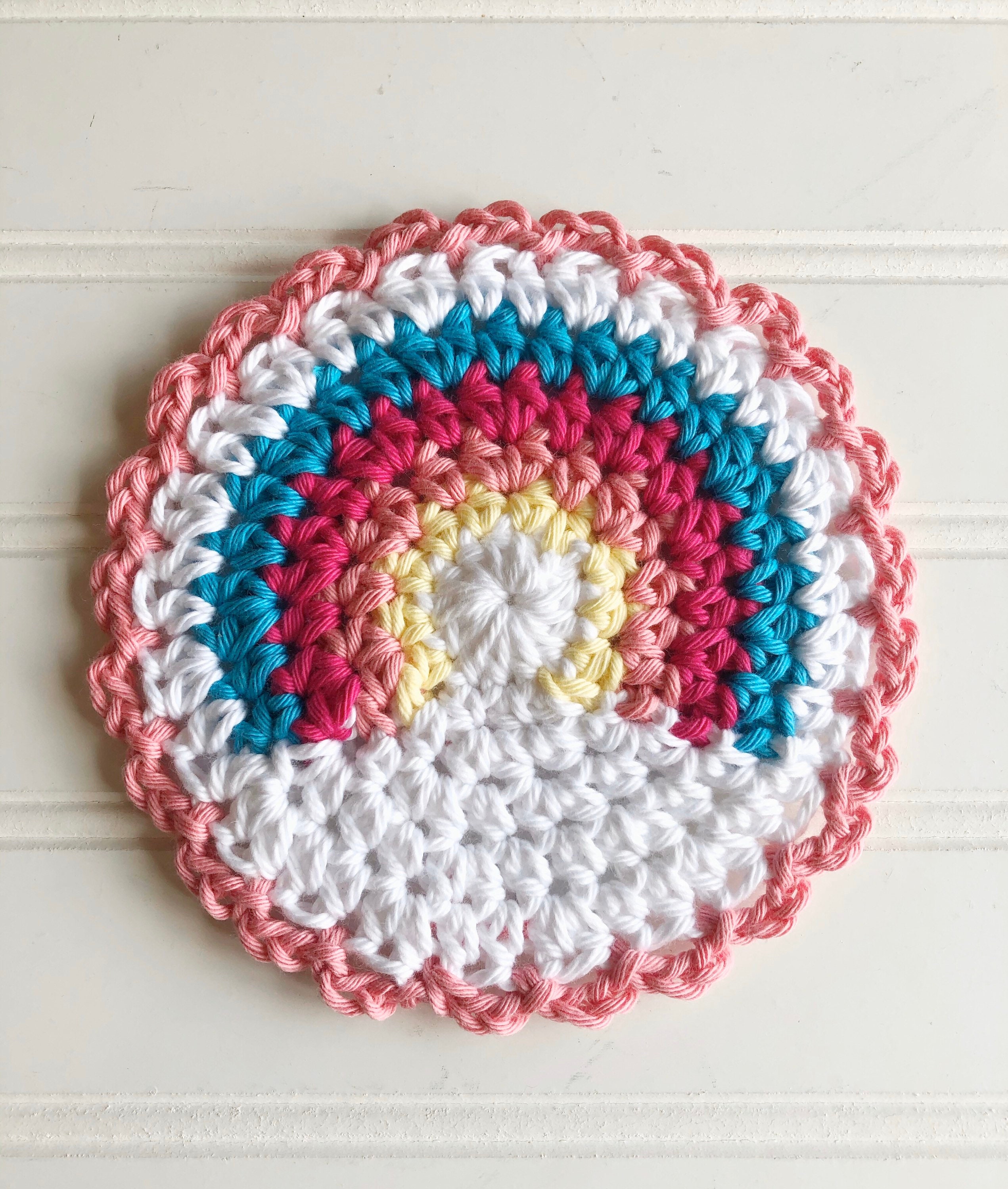 PDF PATTERN for Rainbow Crochet Coaster Rainbow Coaster | Etsy