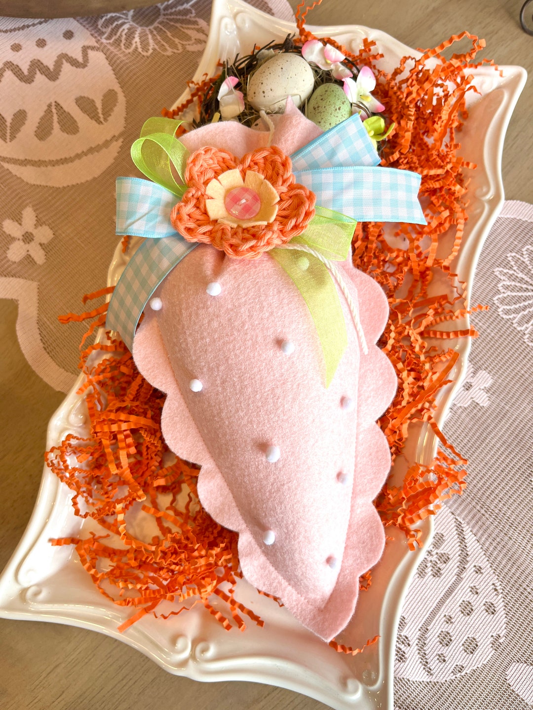 Felt Scalloped Decorative Carrot - Etsy