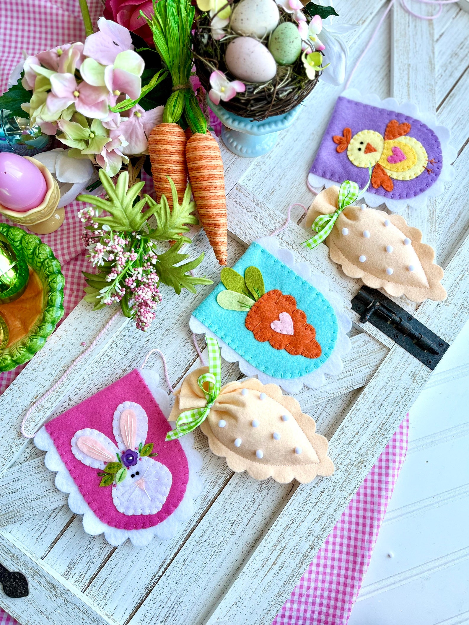 PDF Scalloped Easter Bunting Felt Sewing Pattern Spring Garland Banner ...