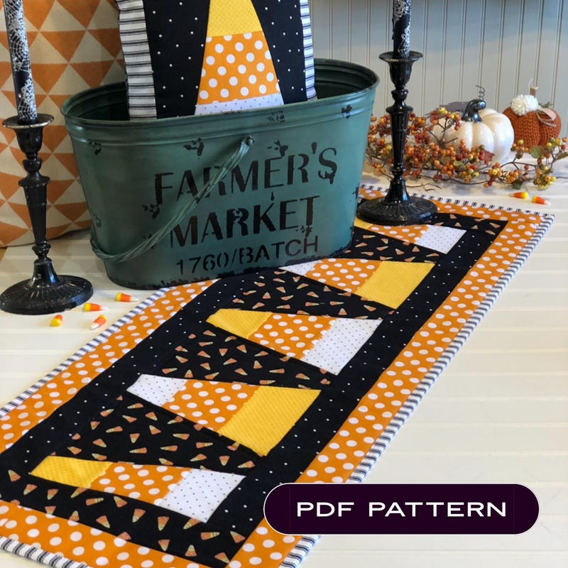 Quilted Candy Corn Pattern - Etsy