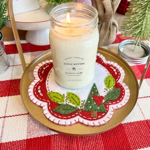 PDF Christmas Tree Candle Mat Cozy Felt Pattern - Etsy