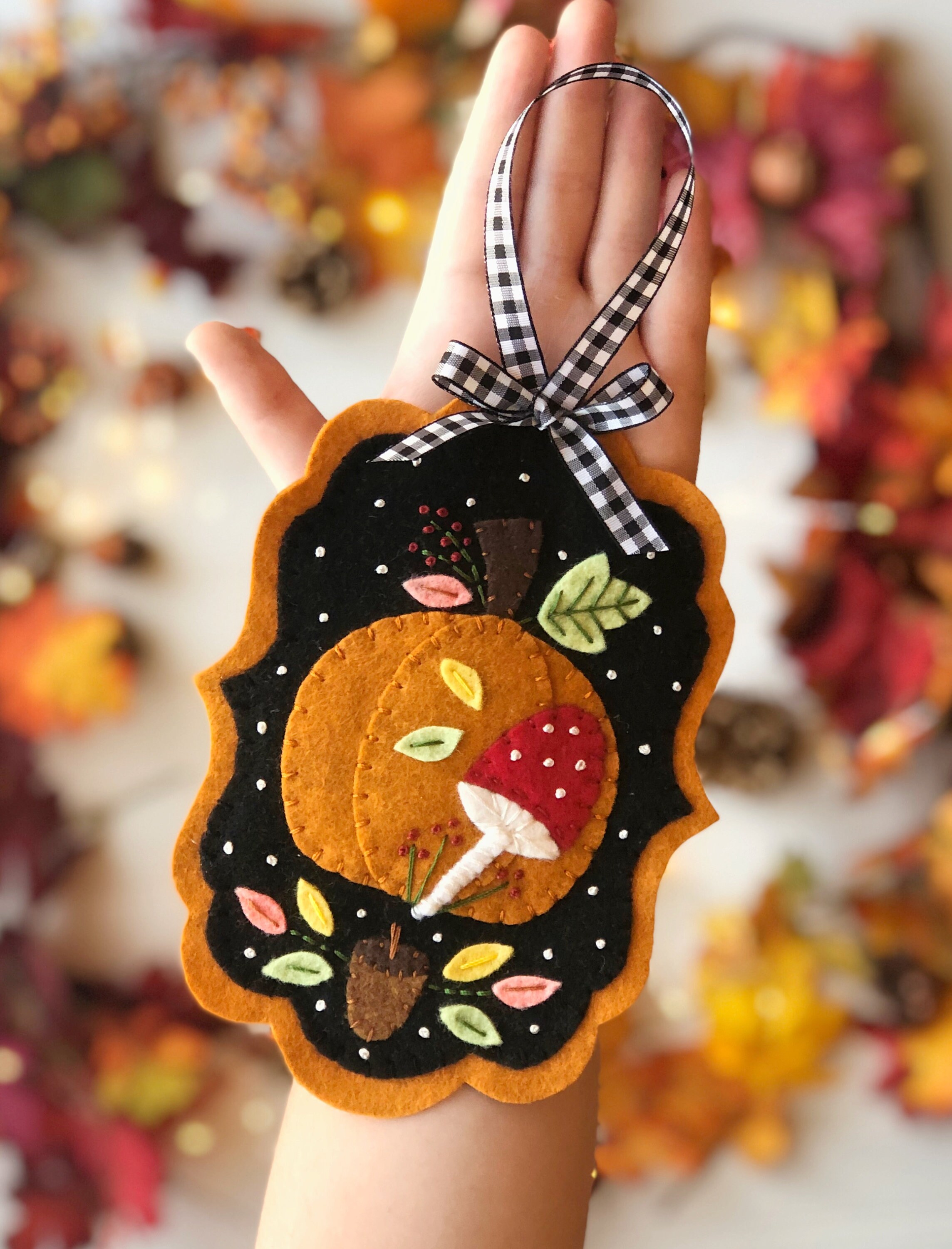 Fall Candy Corn & Pumpkin Felt Ornament Pattern (PDF Pattern) - Etsy