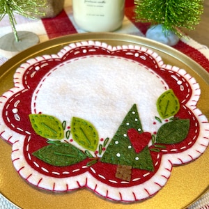 PDF Christmas Tree Candle Mat Cozy Felt Pattern - Etsy