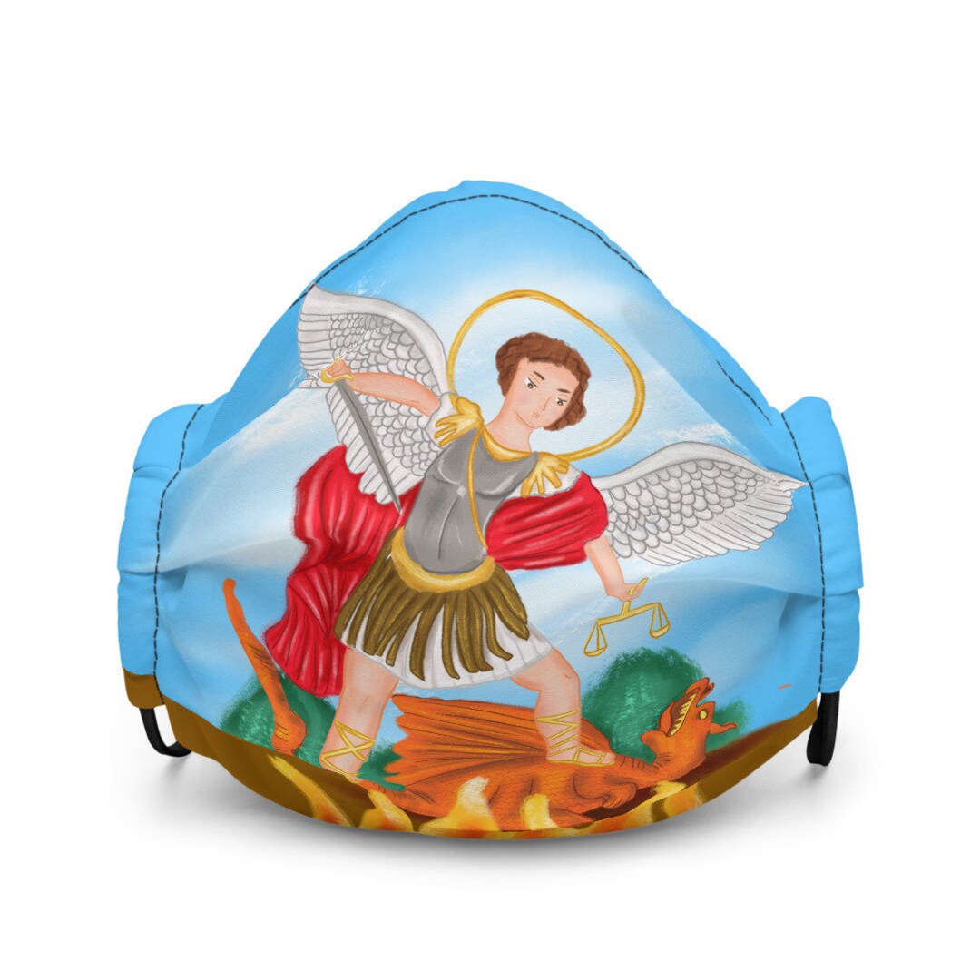 St. Michael the Archangel Premium Face Mask - Etsy
