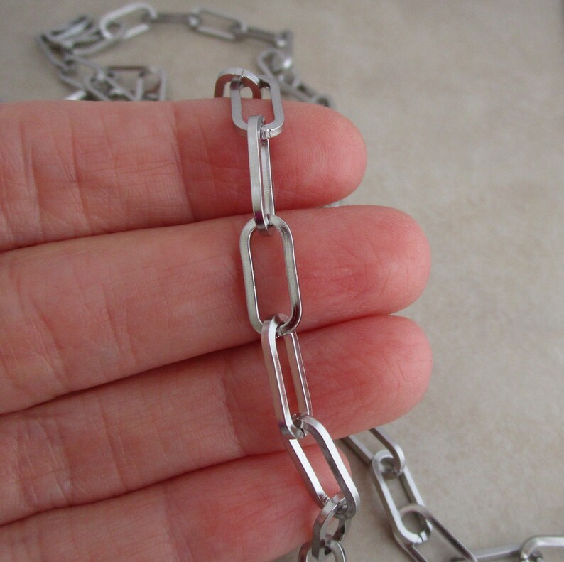 6mm Wide Heavyweight Stainless Steel Paperclip Chain Anti - Etsy