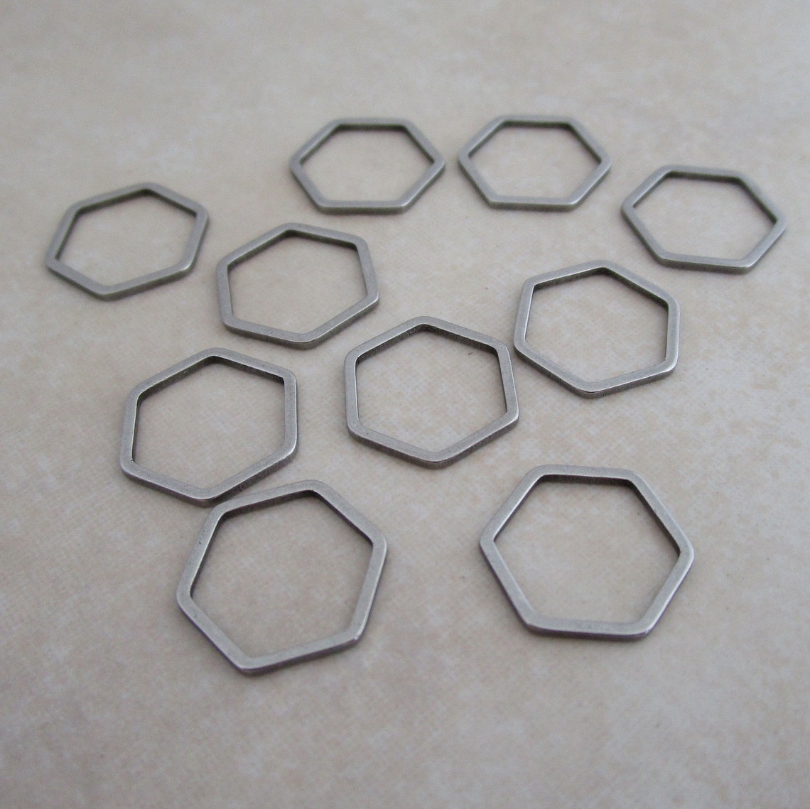 Stainless Steel 12mm Geometric Hexagon Links Connectors Matte - Etsy