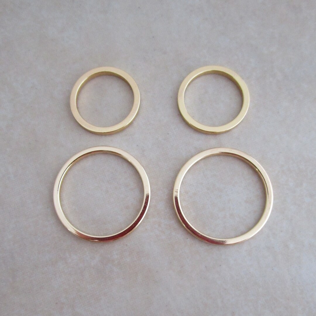 10 18kt Gold Plated Round Circle Links 15mm or 20mm - Etsy