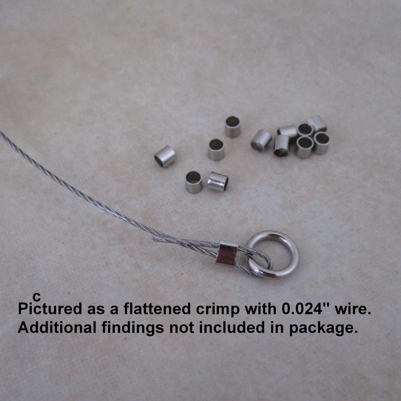 50 Stainless Steel Crimp Tubes 1.9mm X 1.9mm - Etsy