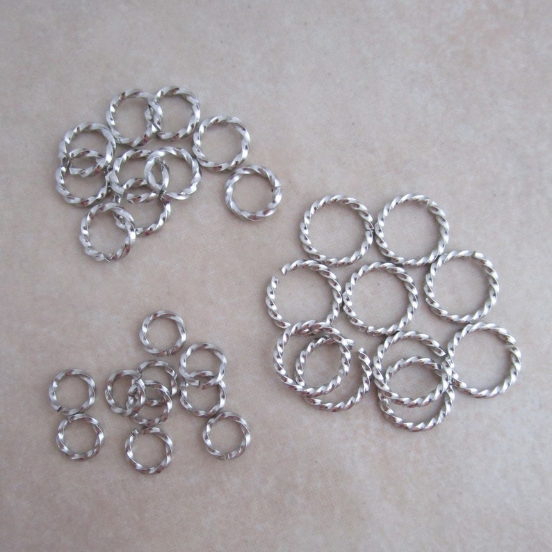 20 Stainless Steel Twisted Jump Rings 6mm 8mm or 10mm - Etsy