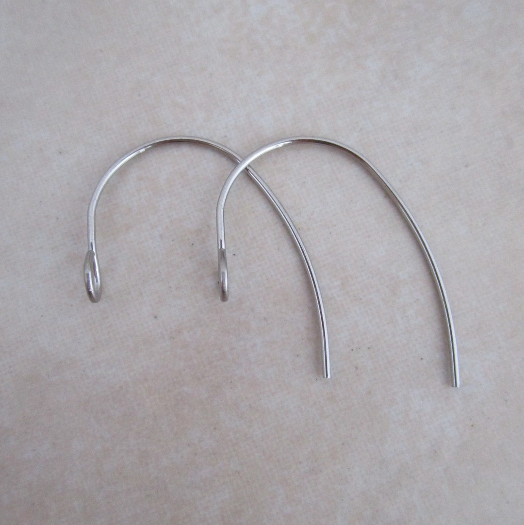 Stainless Steel Earring Wires 21 Gauge Front Facing Loop 304 ...
