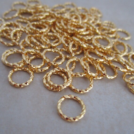 Jewelry & Beauty 8mm twisted jump rings made of brass nickel color 50 ...