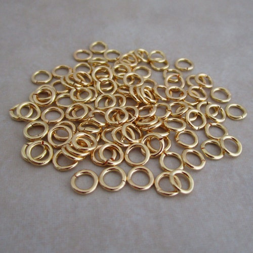 Jewelry & Beauty 8mm twisted jump rings made of brass nickel color 50 ...