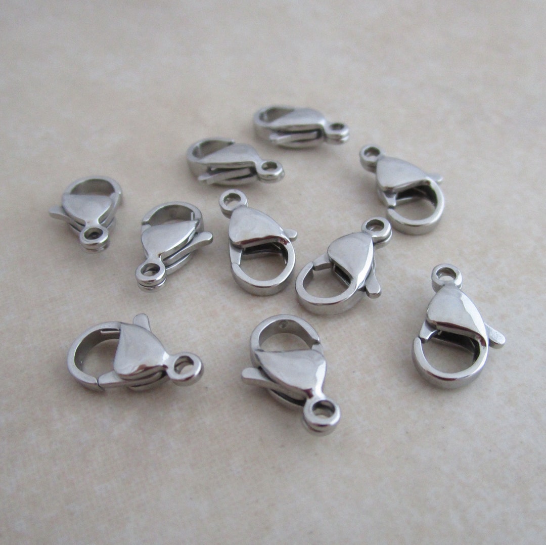 12mm Surgical Stainless Steel Lobster Claw Clasps - Etsy